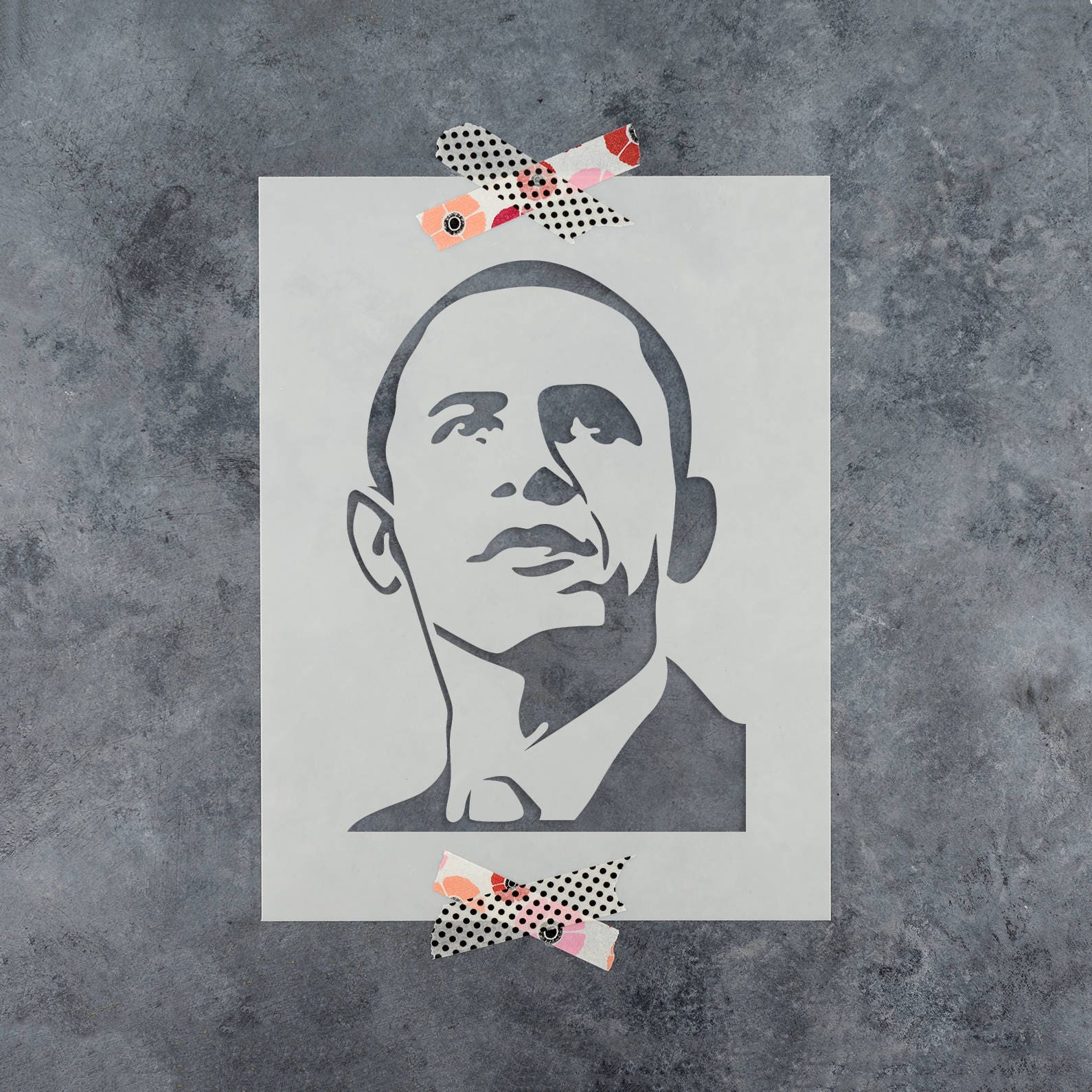 Barack Obama Stencil Reusable DIY Craft Stencils of Barack | Etsy
