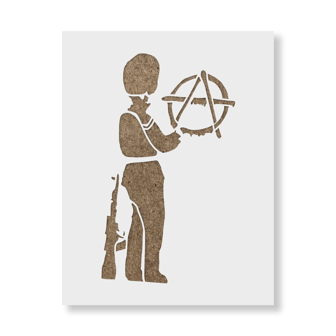 Anarchy Banksy Stencil for Graffiti Art and Activism - Etsy