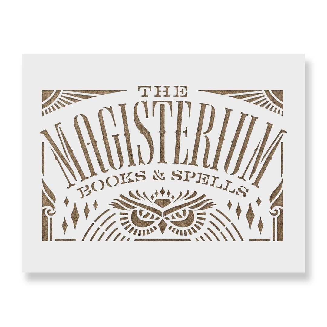 The Magisterium Books and Spells Stencil for Halloween Craft, Horror ...