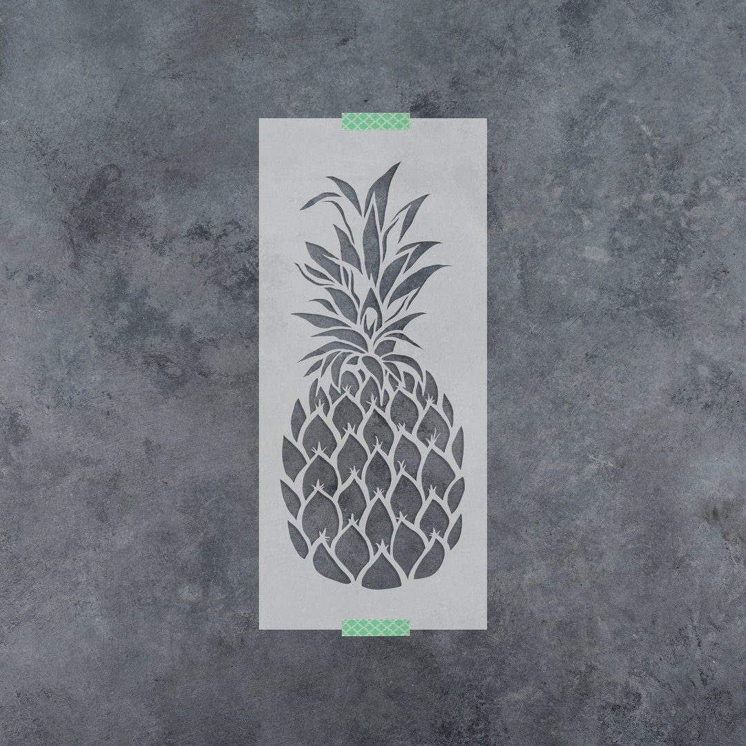 Pineapple Stencil, Large Pineapple Stencils, DIY, Stencil Pineapple ...