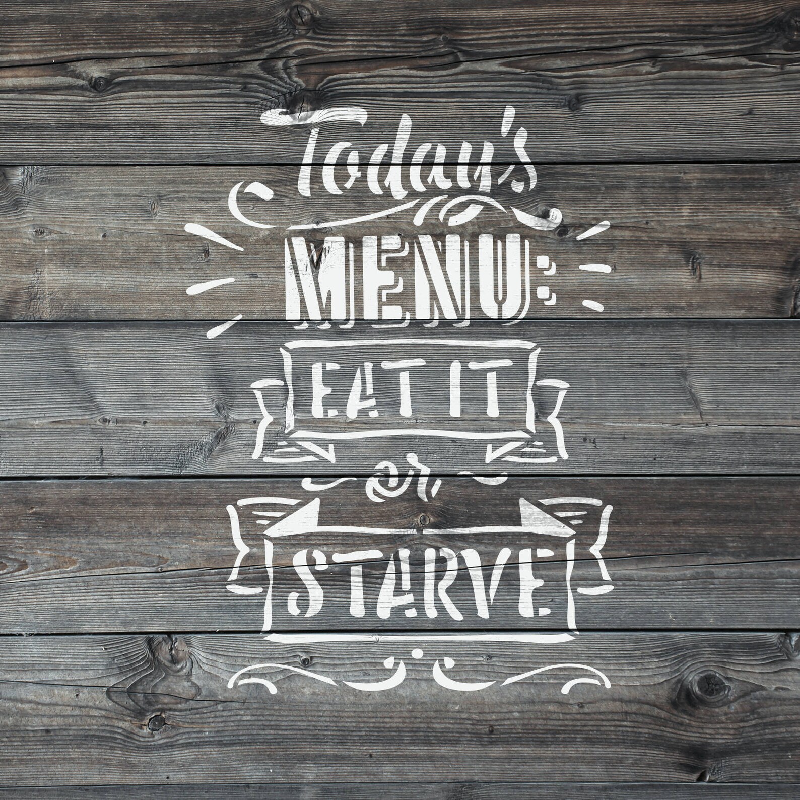 Eat or Starve Stencil Menu Stencil Kitchen Stencil House - Etsy