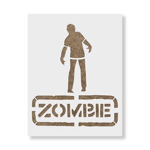 Zombie Stencil - Reusable Stencils for Painting - Zombie Decor, Zombie Stencils, Halloween ...
