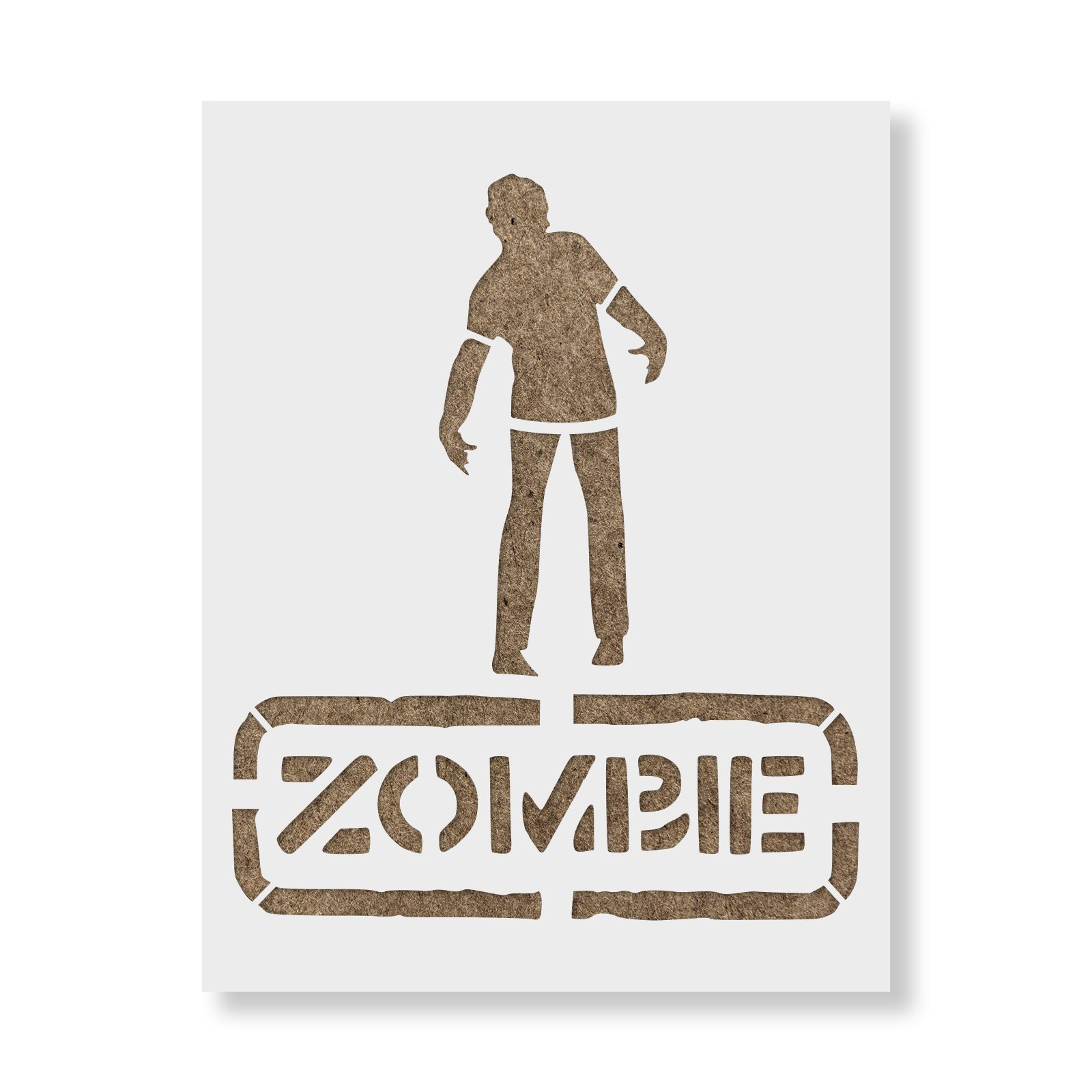 Zombie Stencil - Reusable Stencils for Painting - Zombie Decor, Zombie Stencils, Halloween ...