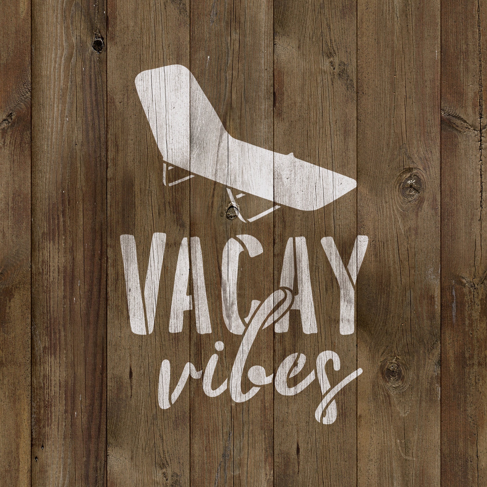 Vacay Vibes Stencil - Great for Wood Sign Stencils, Beach Life Home ...