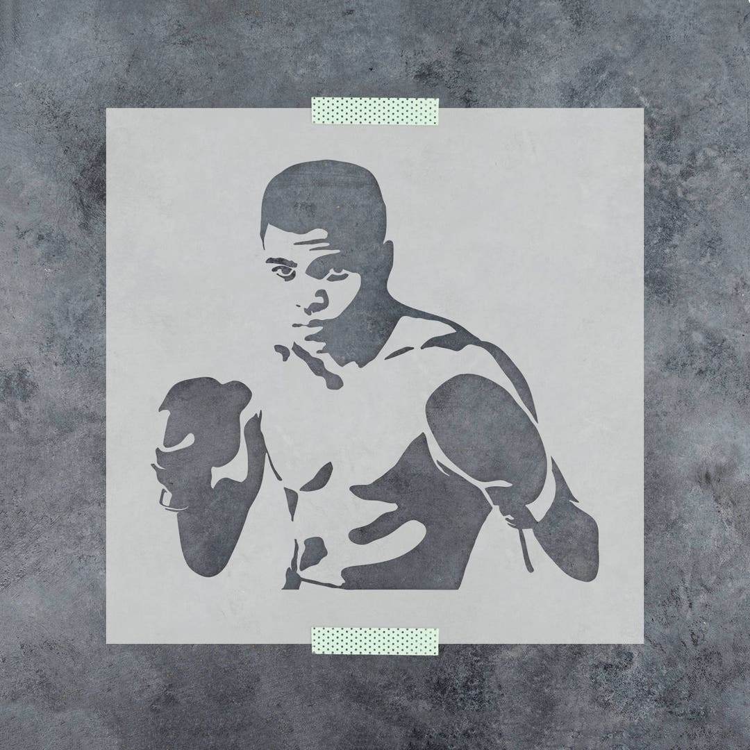 Muhammad Ali Stencil - Reusable Muhammad Ali Stencil, Stencil of ...