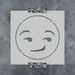 Emoji Smirk Stencil - Reusable DIY Craft Stencils of an Emoji Smirking ...