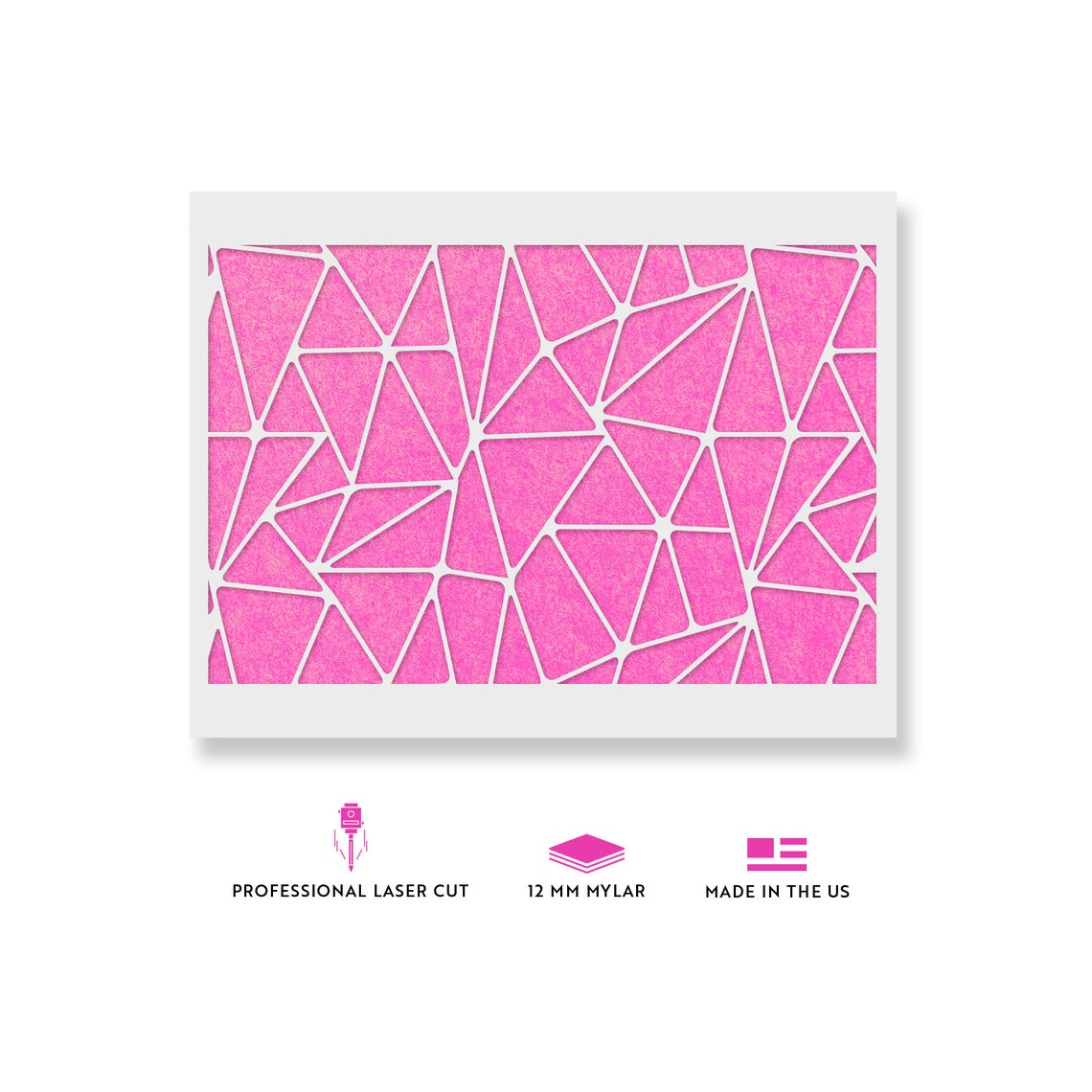 Shattered Geometric Pattern Wall Stencil Reusable Durable | Etsy