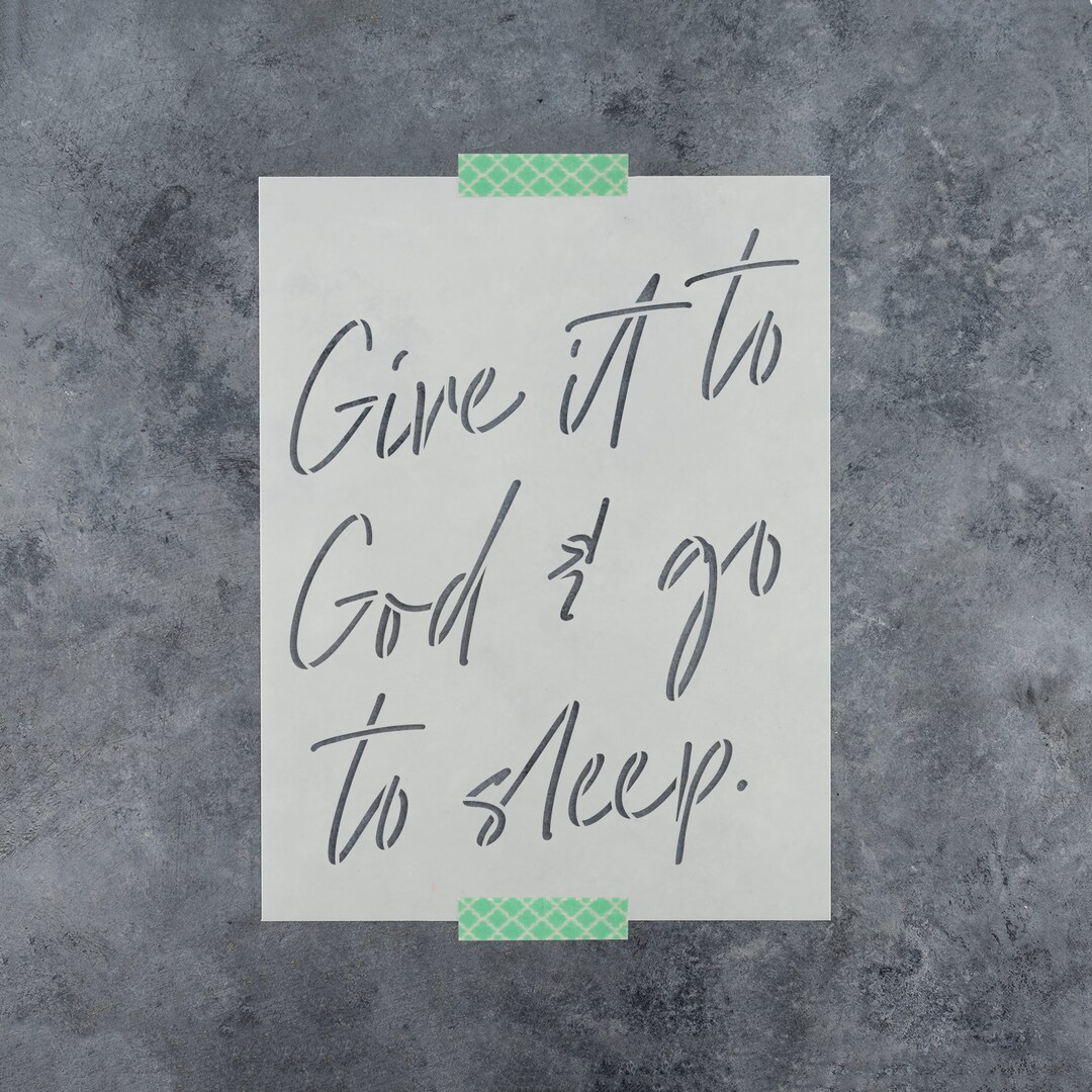 Give It to God Stencil - God Stencils for Crafts, Religious Stencil ...