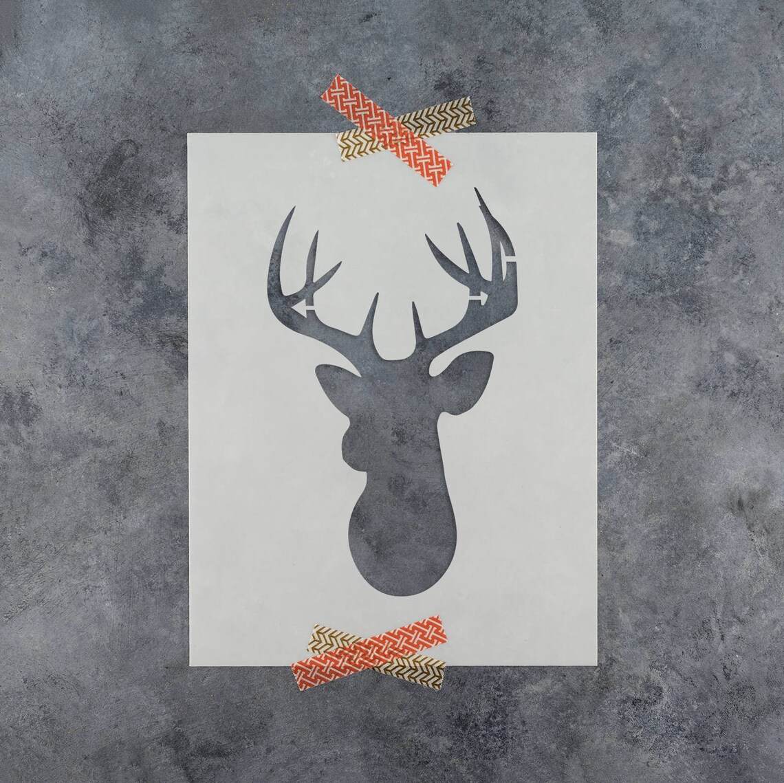 Buck Stencil Buck Stencils Stencil of Buck Antler Stencil - Etsy