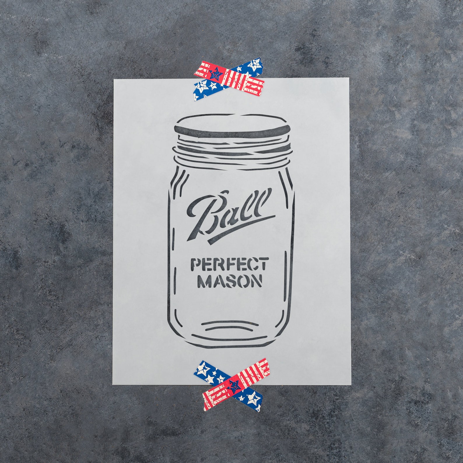 Mason Jar Stencil Mason Jar Stencils Jar Stencil Kitchen - Etsy