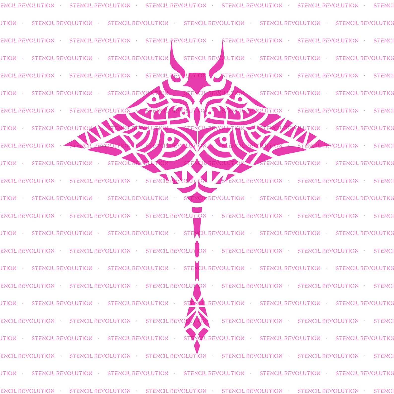 Manta Ray Stencil - Manta Ray, Manta Ray Stencil, Fish Stencils, Ocean ...