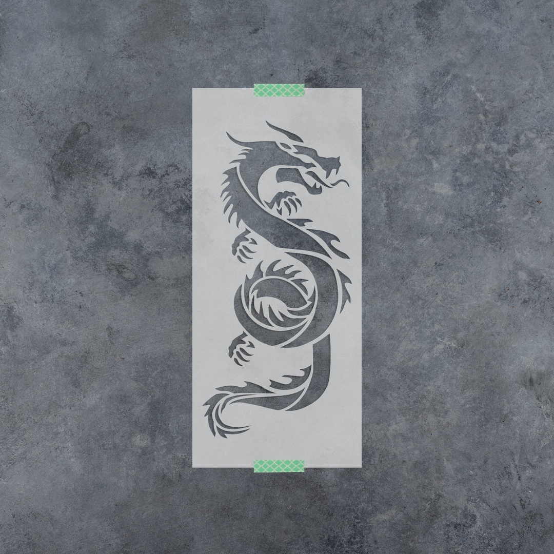 Easy Dragon Stencil