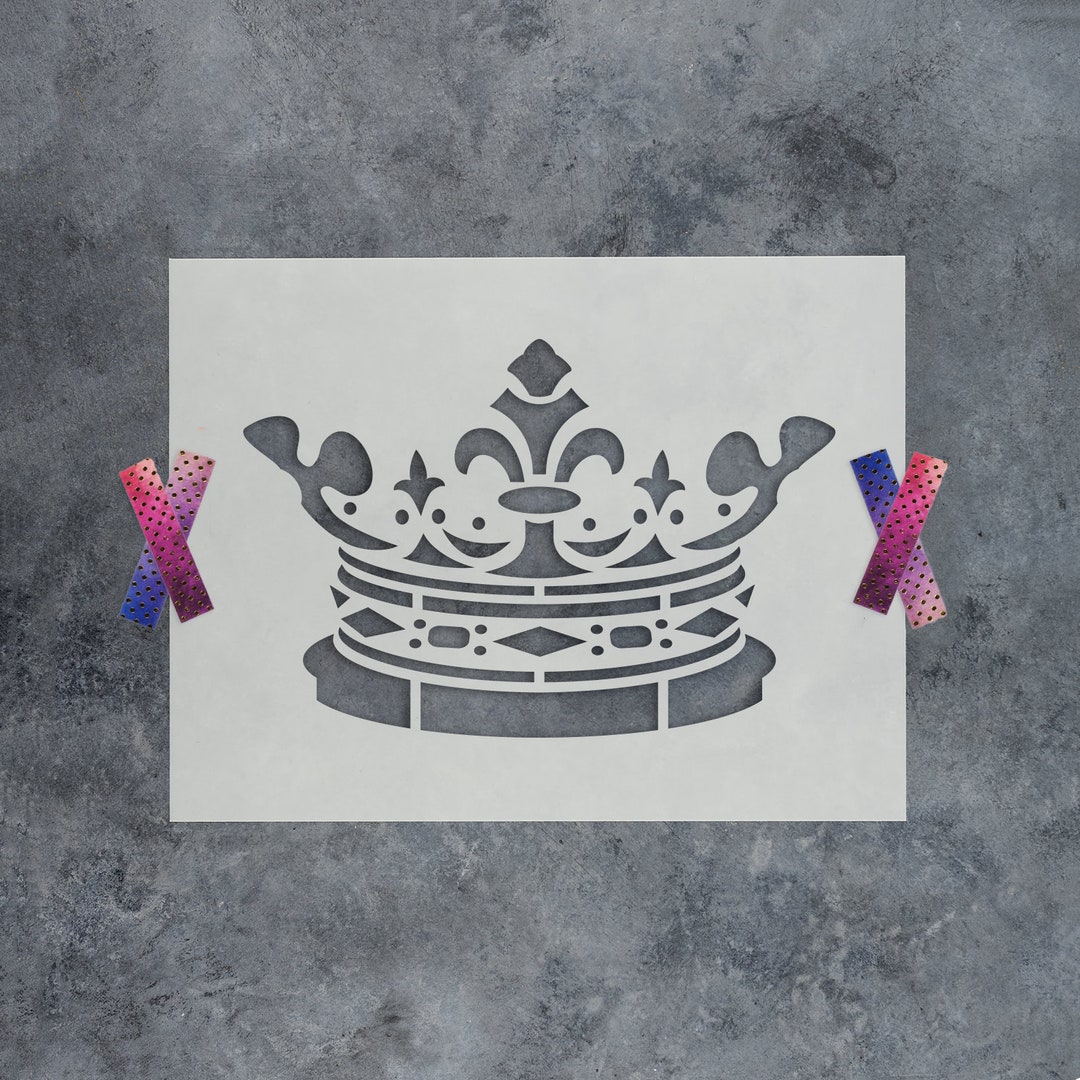 King Crown Stencil Template for Painting, Royal Art Stencils for Wall ...