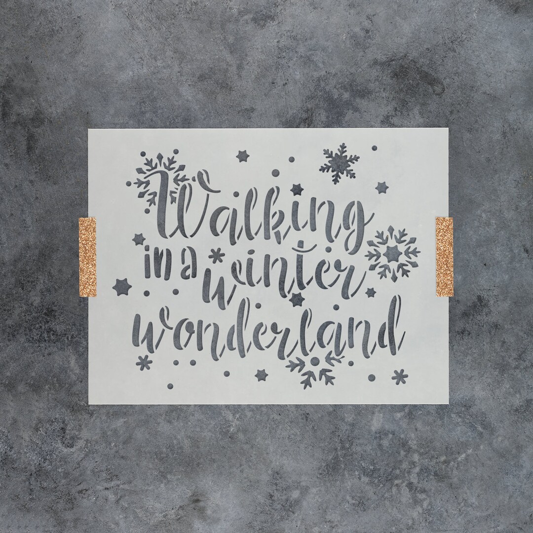 Walking in a Winter Wonderland Stencil - Reusable DIY Craft Christmas ...