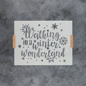 Walking in a Winter Wonderland Stencil - Reusable DIY Craft Christmas ...