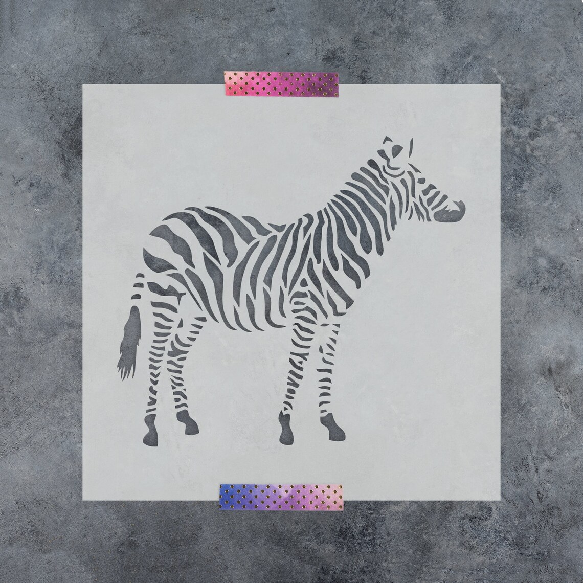 Zebra Stencil - Reusable Zebra Stencils, Large Zebra Stencil, Zebra Print Wall Stencil, Stencil ...