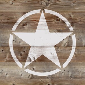 Military Star Stencil - Army Star Stencil, Army Stencil, Military ...
