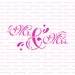 Mr and Mrs Stencil - Reusable DIY Craft Wedding Stencils of Mr and Mrs ...
