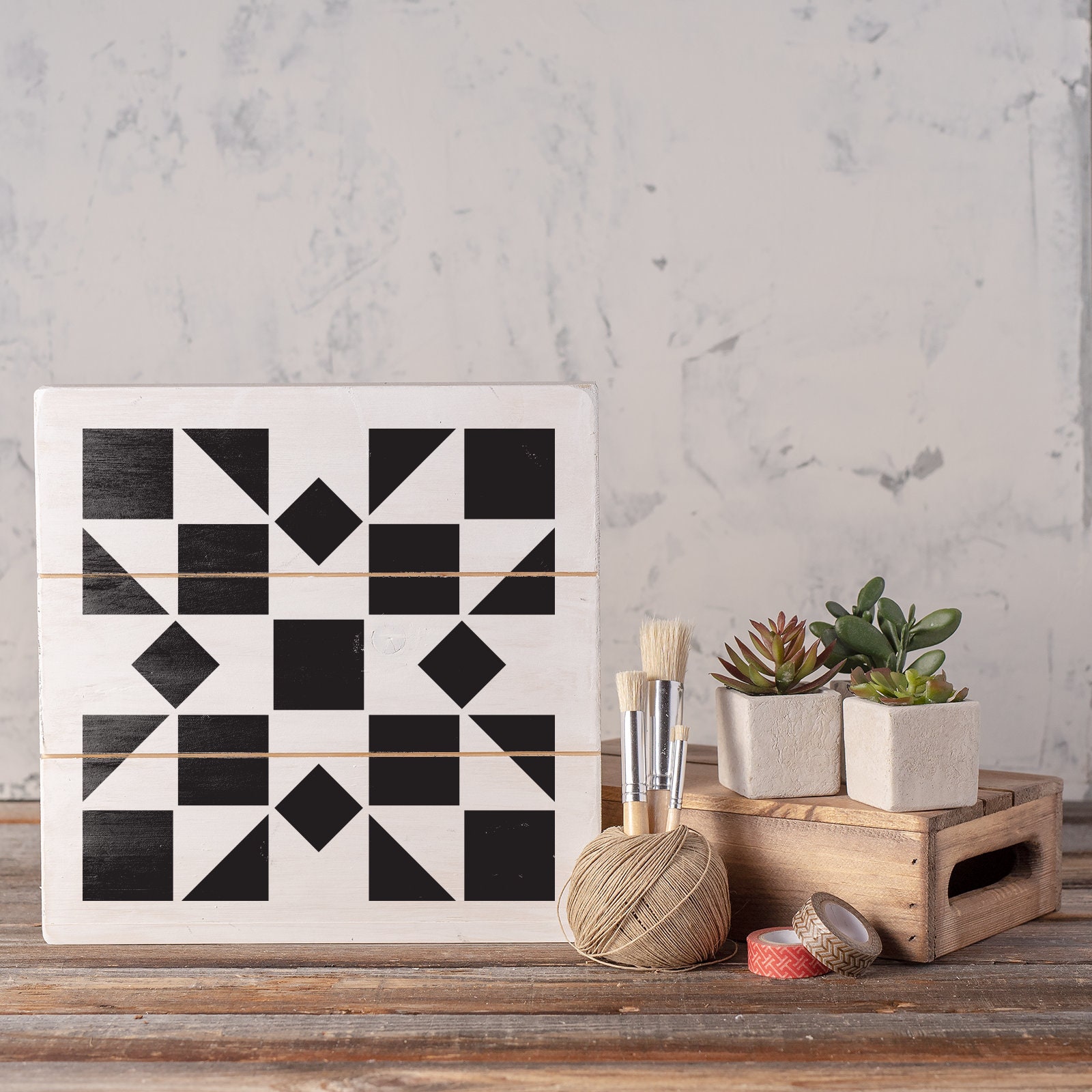 Kaleidoscope Quilt Block Stencil Reusable DIY Craft Stencils - Etsy