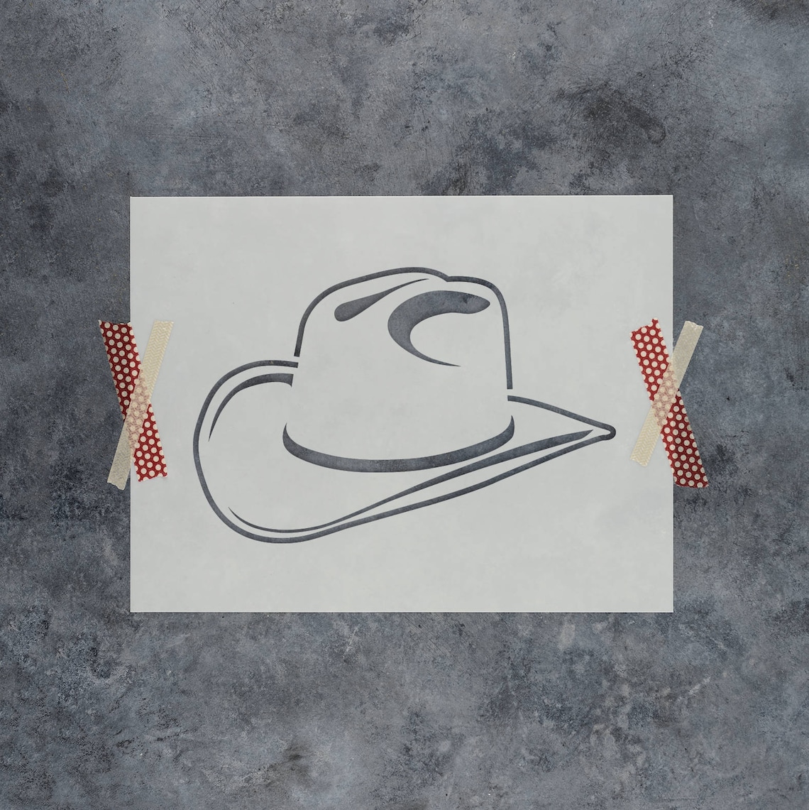 Cowboy Hat Stencil Reusable Cowboy Hat Stencils Large - Etsy