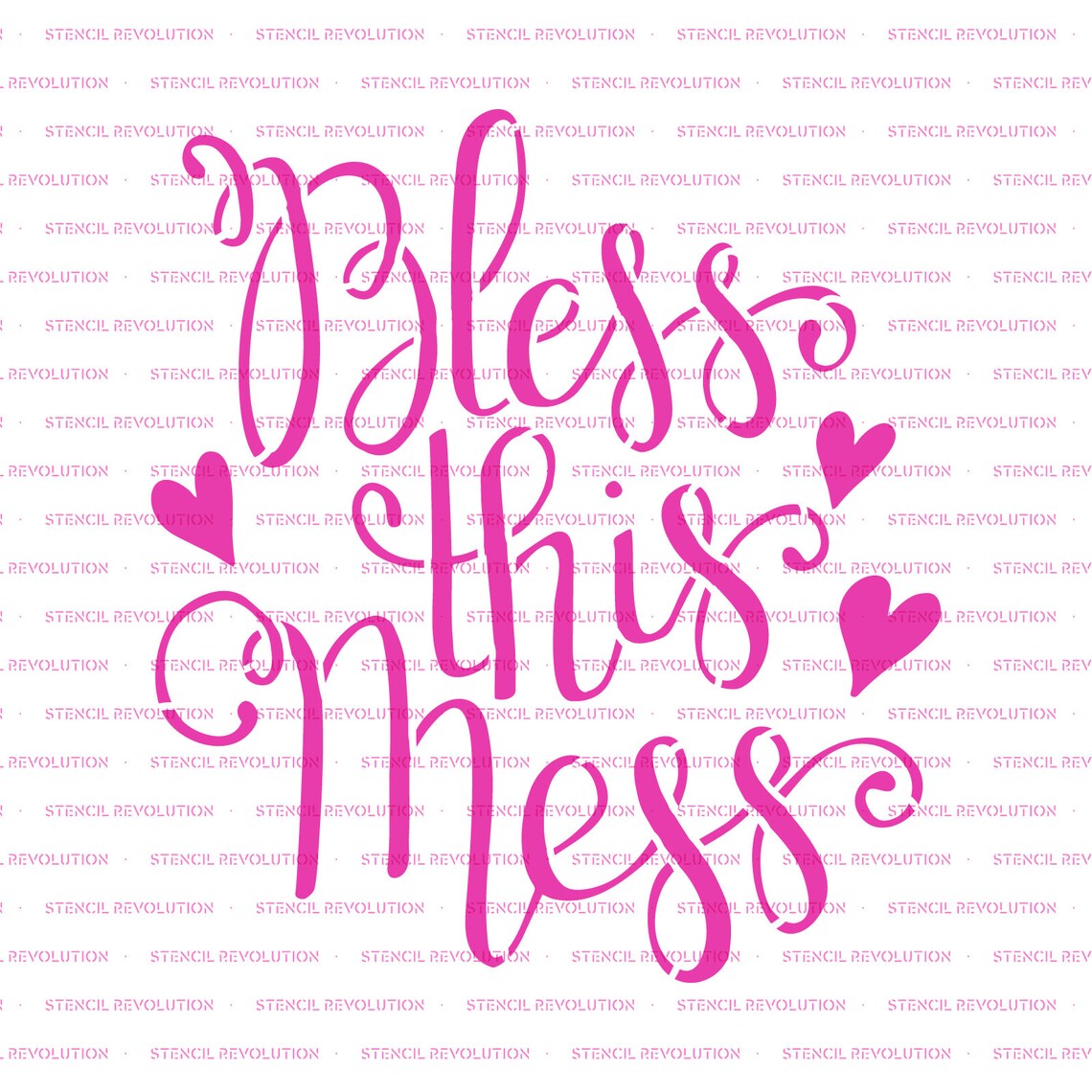 Bless This Mess Stencil Reusable DIY Craft Sign Stencil of - Etsy