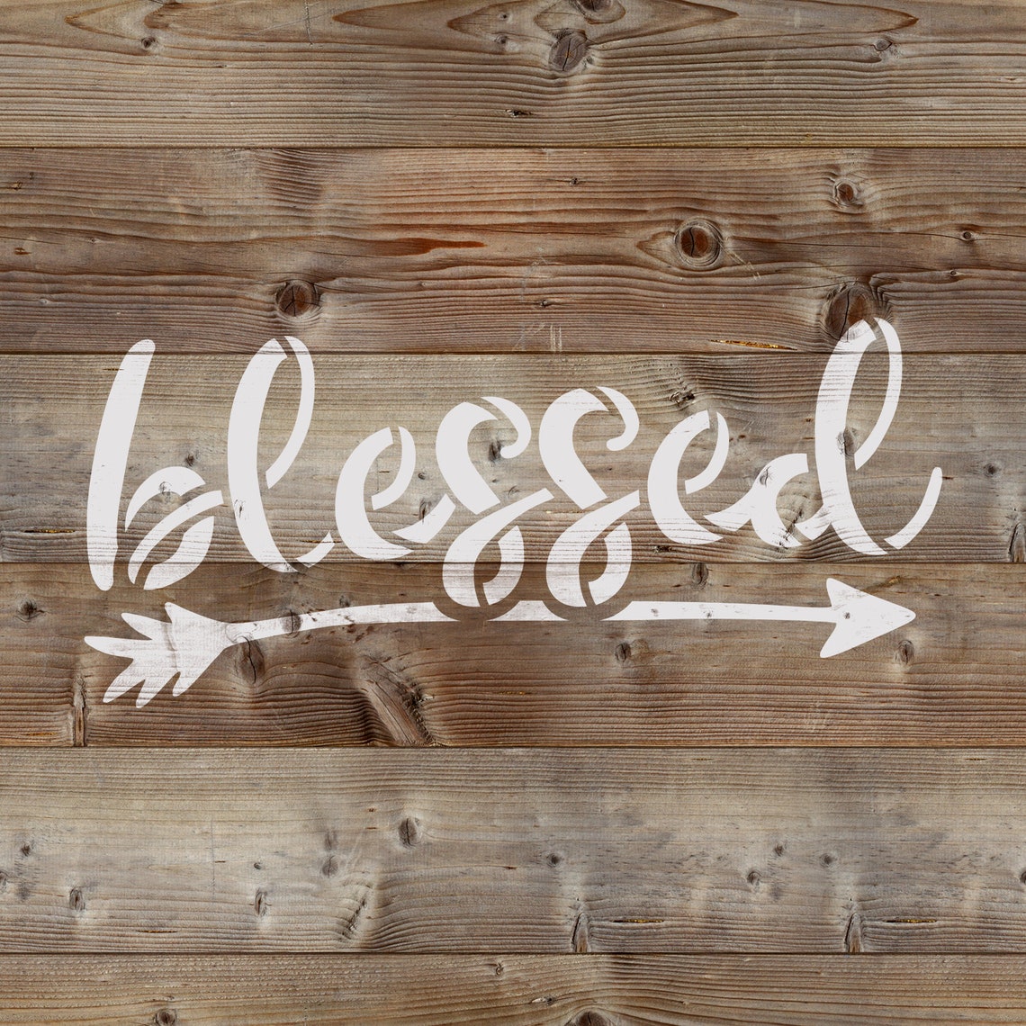 Blessed Arrow Stencil - Stencils of a Blessed Arrow, Craft Stencil ...