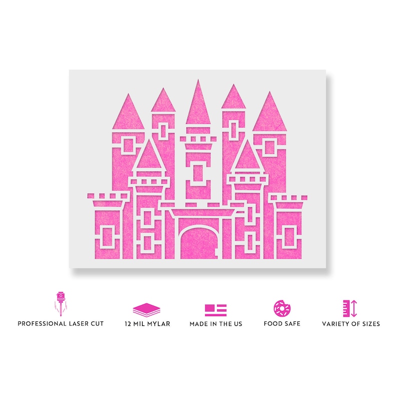 Geometric Castle Stencil Reusable Stencils for Painting - Etsy.de