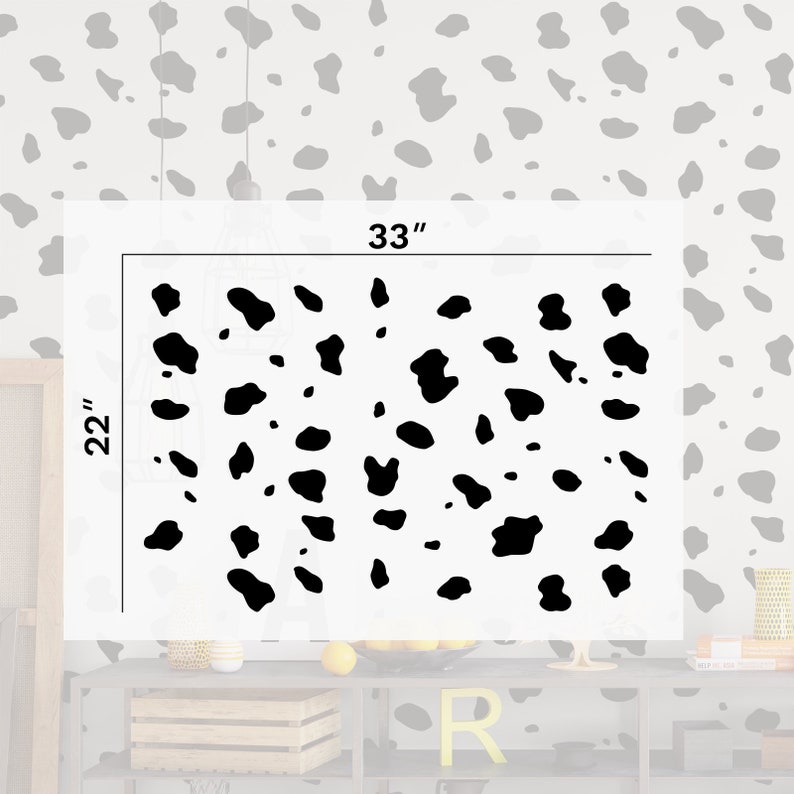 Dalmatian Spots Stencil Reusable DIY Craft Wall Stencils Of Etsy