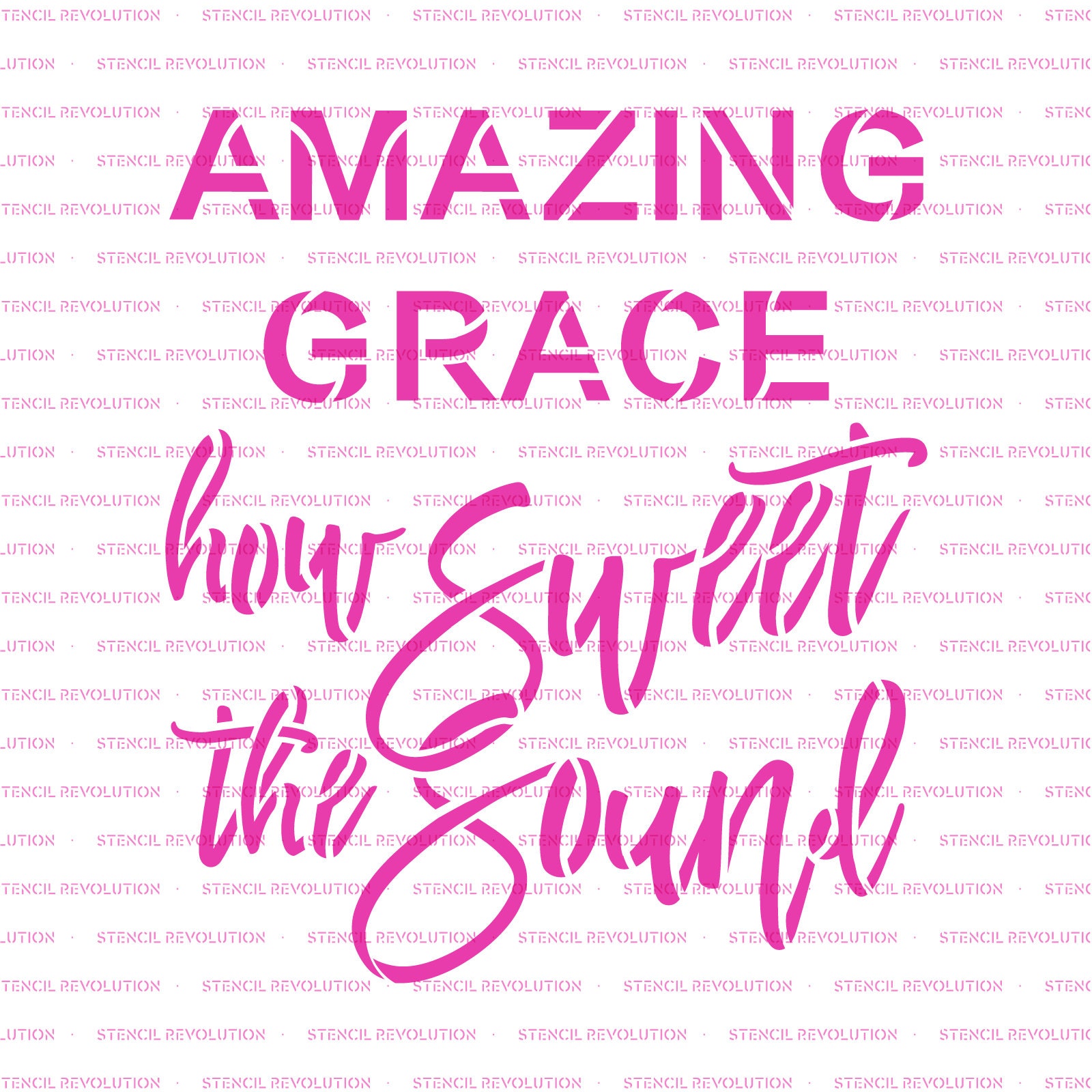 Amazing Grace Stencil - Amazing Grace Sign, Amazing Stencil, Grace ...