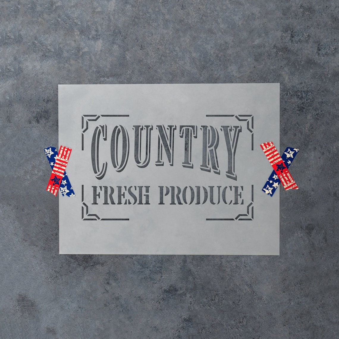 Country Fresh Produce Stencil Country Stencil Rustic - Etsy