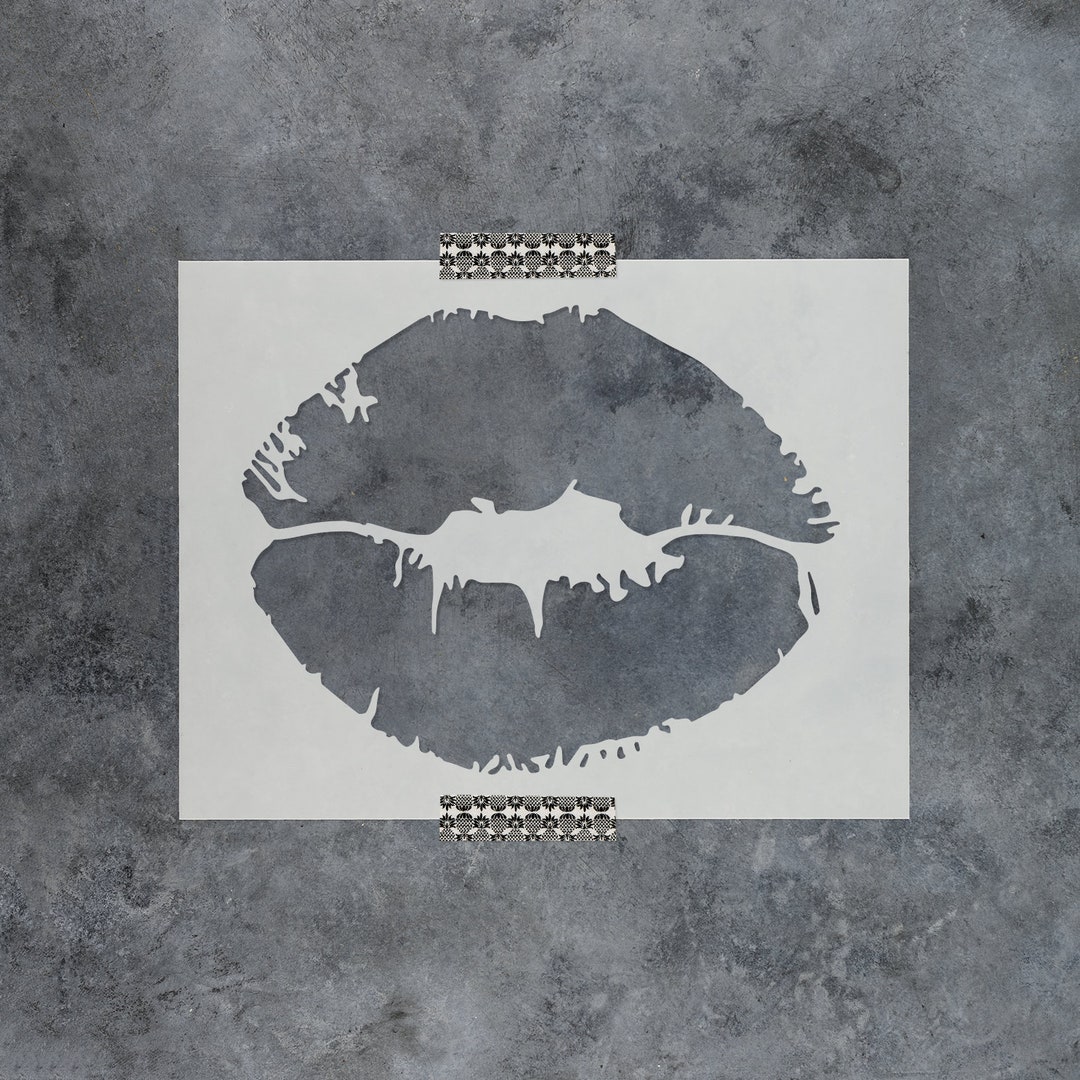 Lips Stencil - Plastic Lip Stencil, Lipstick Stencils, Kissing Lip ...