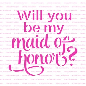 Will You Maid Cookie Stencil - Reusable & Durable Mylar Cooke Stencils ...