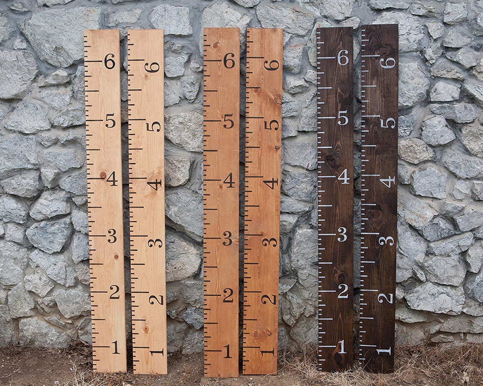 Growth Chart Stencil for Kids Height Measurement, Wooden Ruler Growth ...