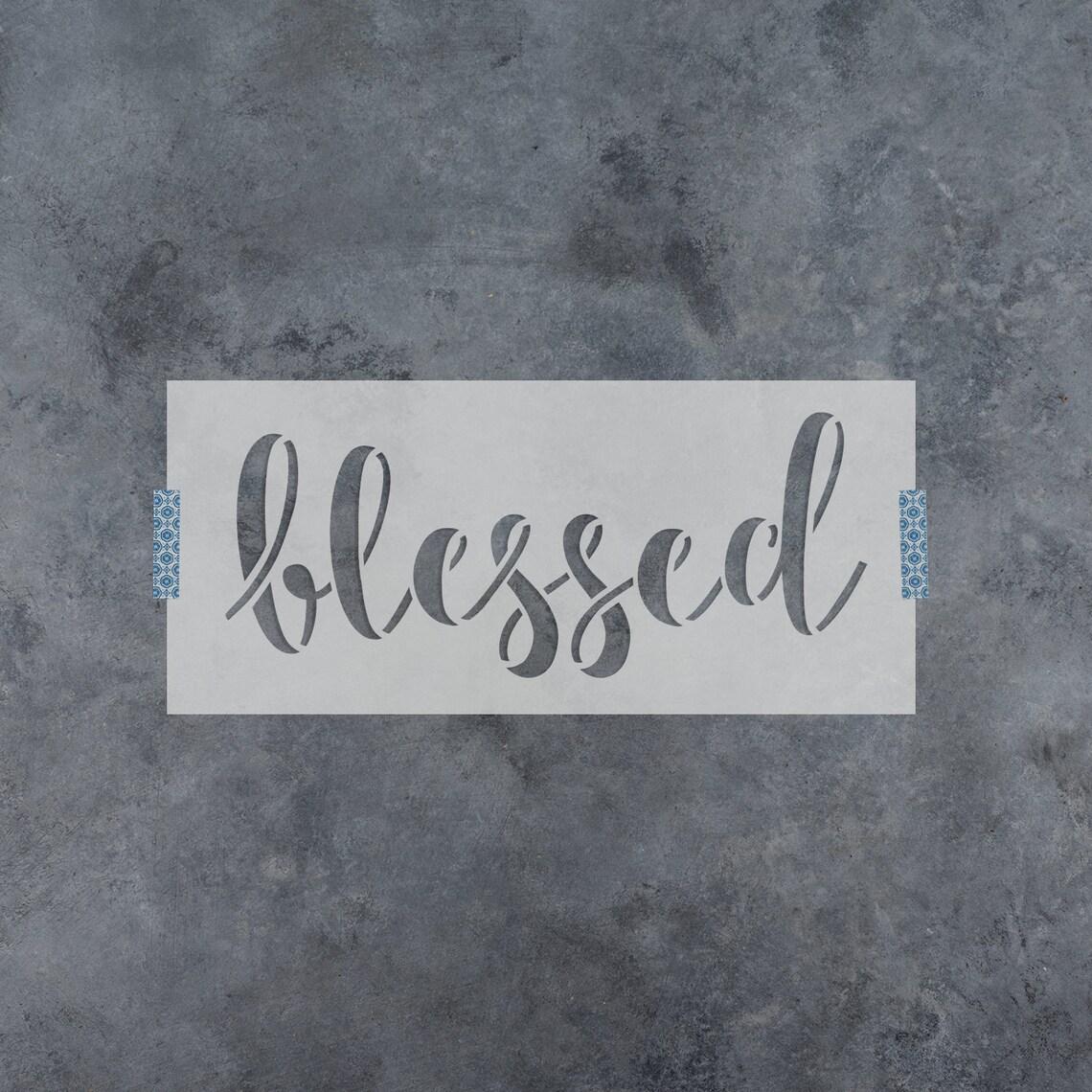 Blessed Stencil Stencil Signs Blessed Sign Blessed Script - Etsy