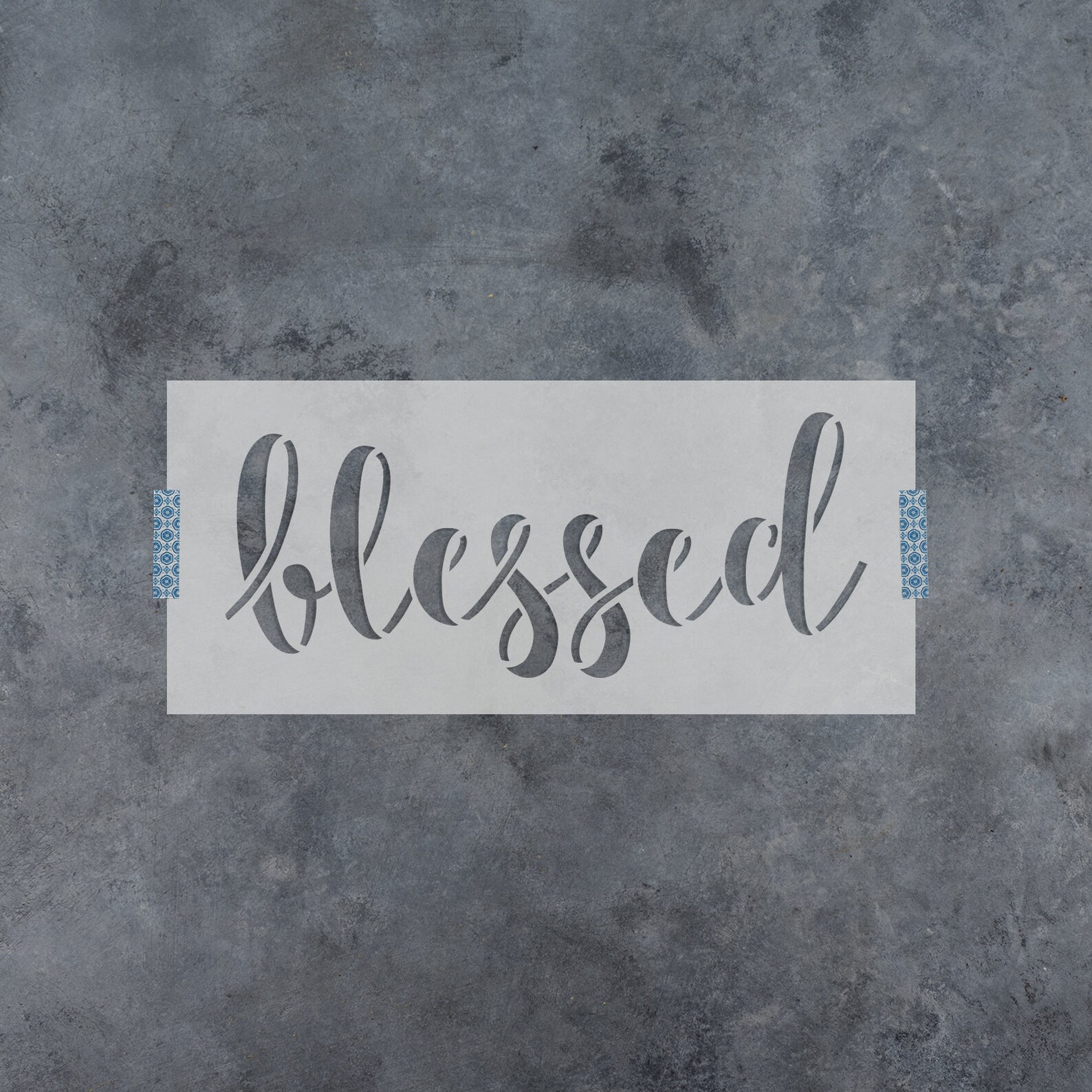 Blessed Stencil Stencil Signs Blessed Sign Blessed Script - Etsy