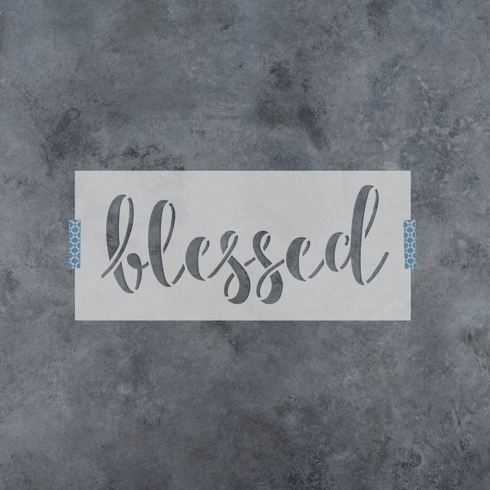Blessed Stencil Stencil Signs Blessed Sign Blessed Script - Etsy