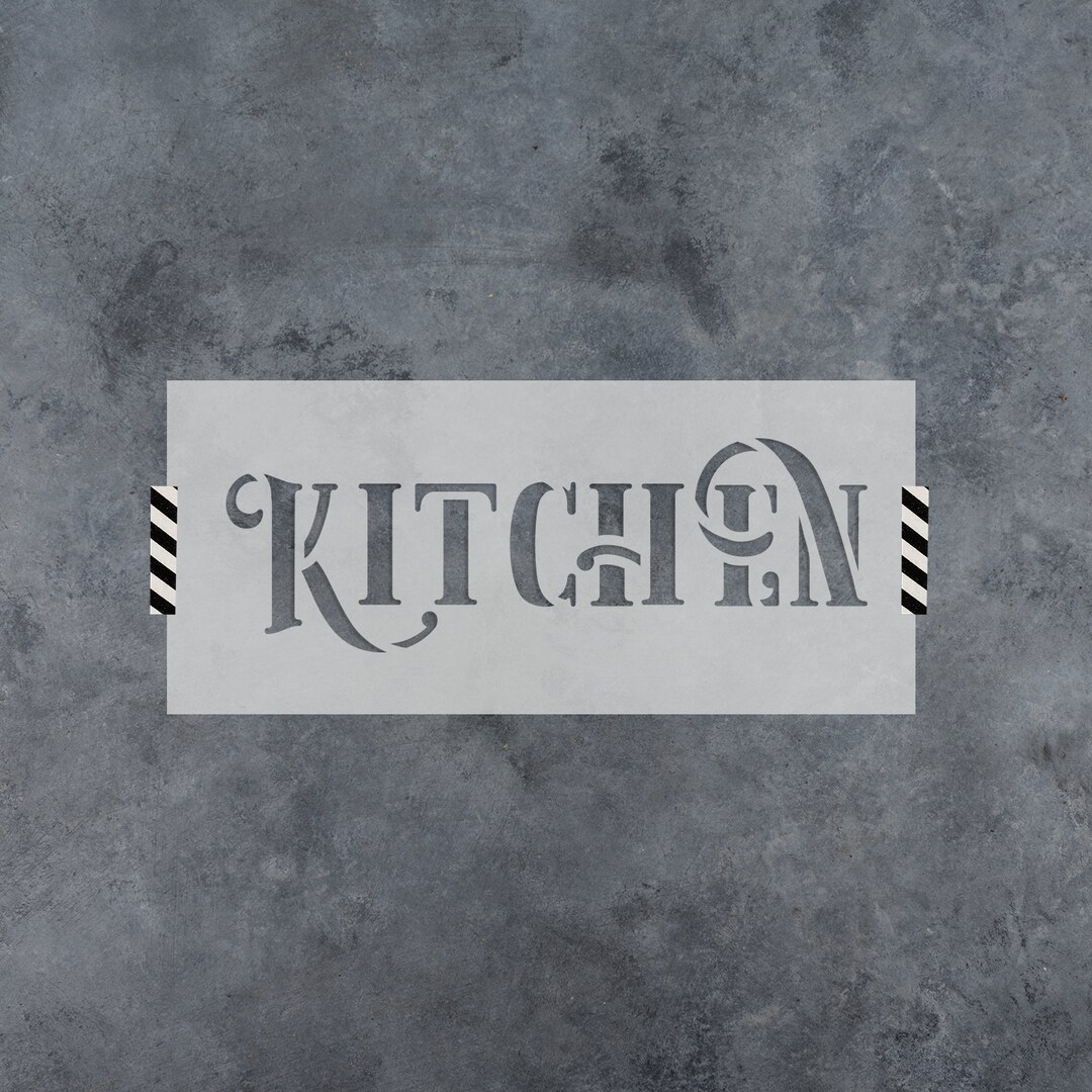 Rustic Kitchen Stencil - Rustic Stencil, Kitchen Stencil, Sign Kitchen ...