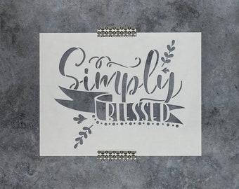 Blessed Farmhouse Serif Vertical Word Stencil Select - Etsy