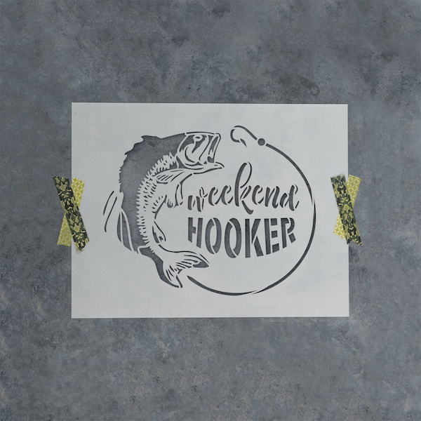 Fishing Stencil - Etsy