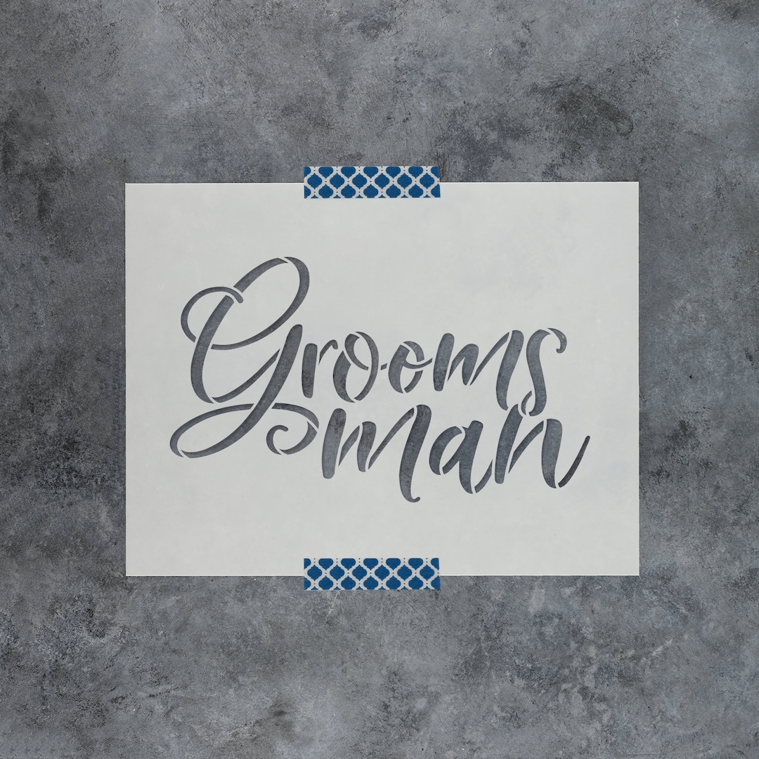 Groomsman Stencil for Wedding Signs – Reusable DIY Craft Groomsman Sign ...