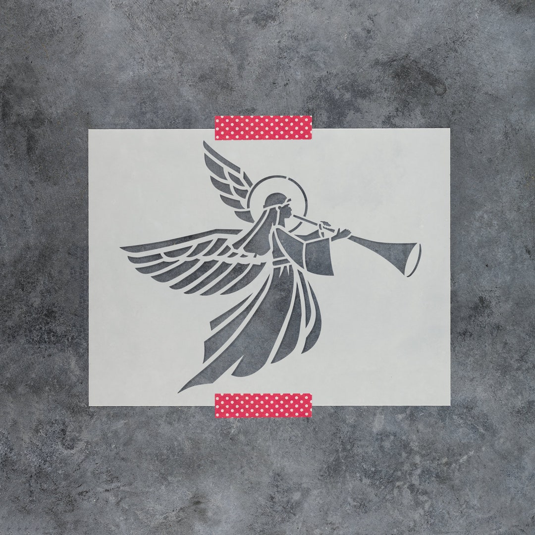 Christmas Angel Stencil - Craft Stencils Christmas Angel, Christmas ...