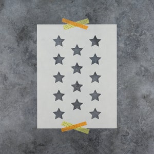 Rounded Star Pattern Stencil - Reusable & Durable DIY Craft Wall ...