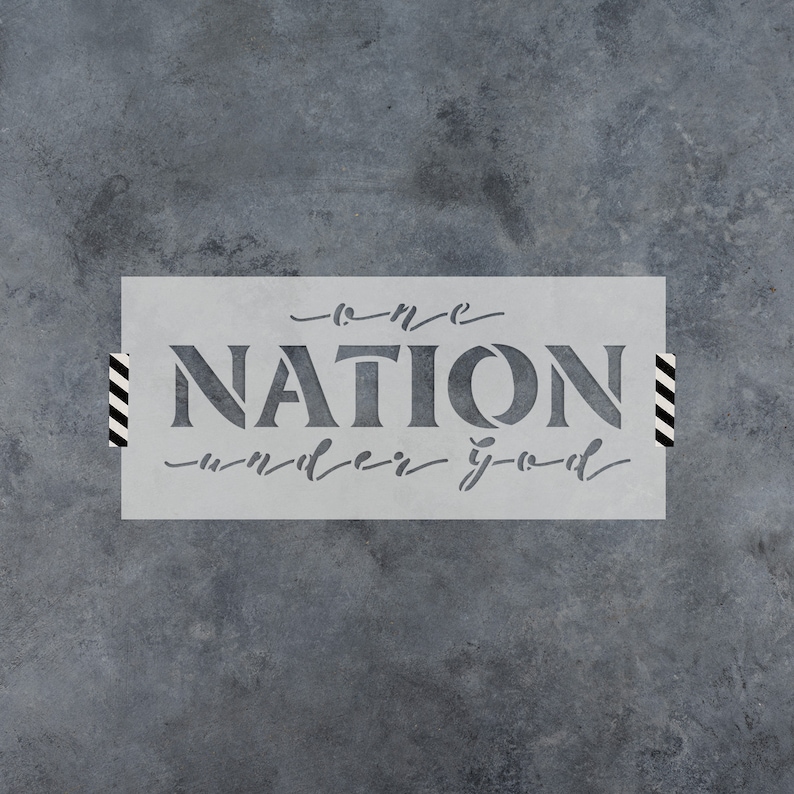 One Nation Under God Stencil Reusable Stencils of One Nation - Etsy