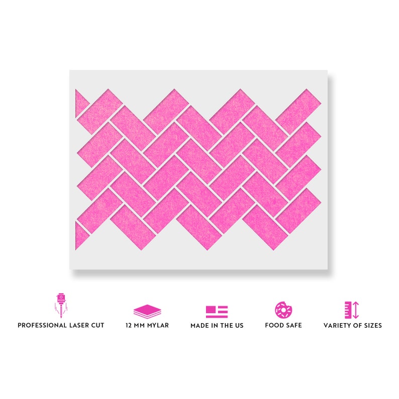 Basic Brick Angle Pattern Wall Stencil DIY Wallpaper - Etsy