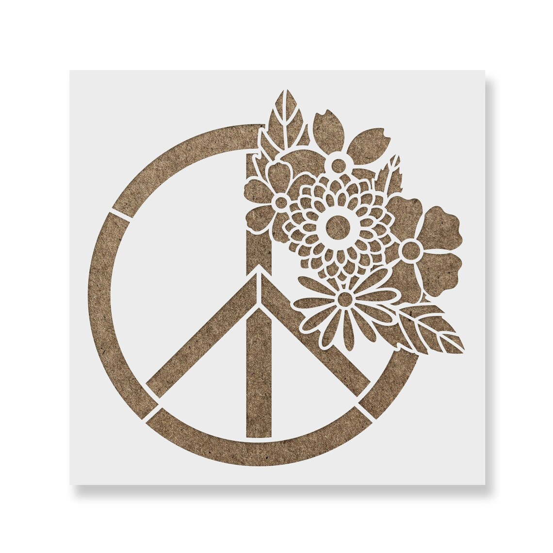 Floral Peace Sign Stencil Reusable Stencils for Painting - Etsy