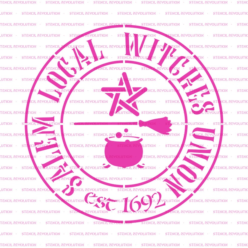 Salem Local Witches Union Stencil Durable & Reusable Mylar - Etsy