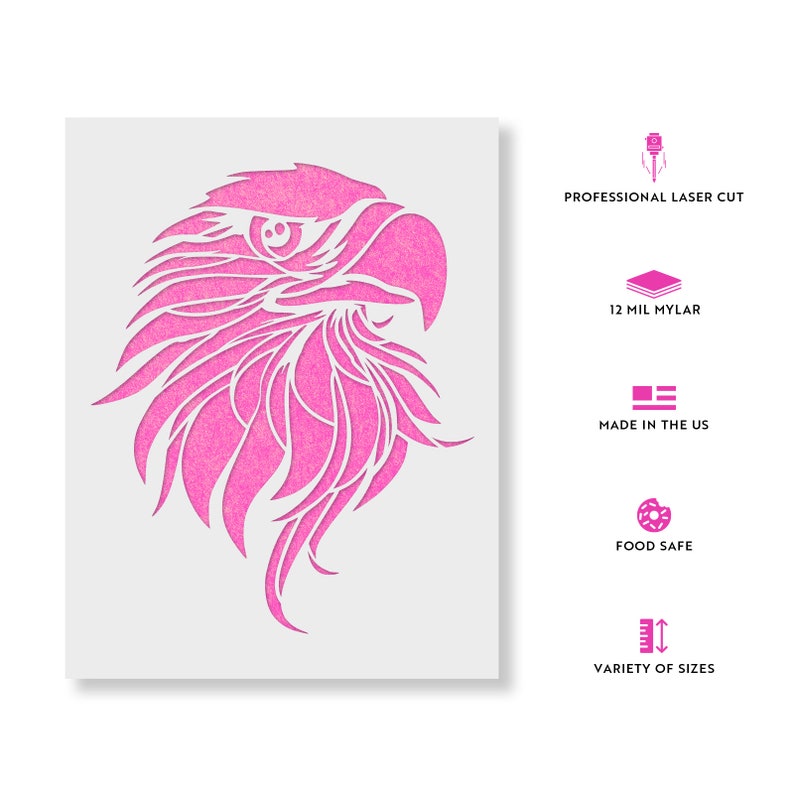 Eagle Head Stencil Reusable Stencils for Painting Create - Etsy
