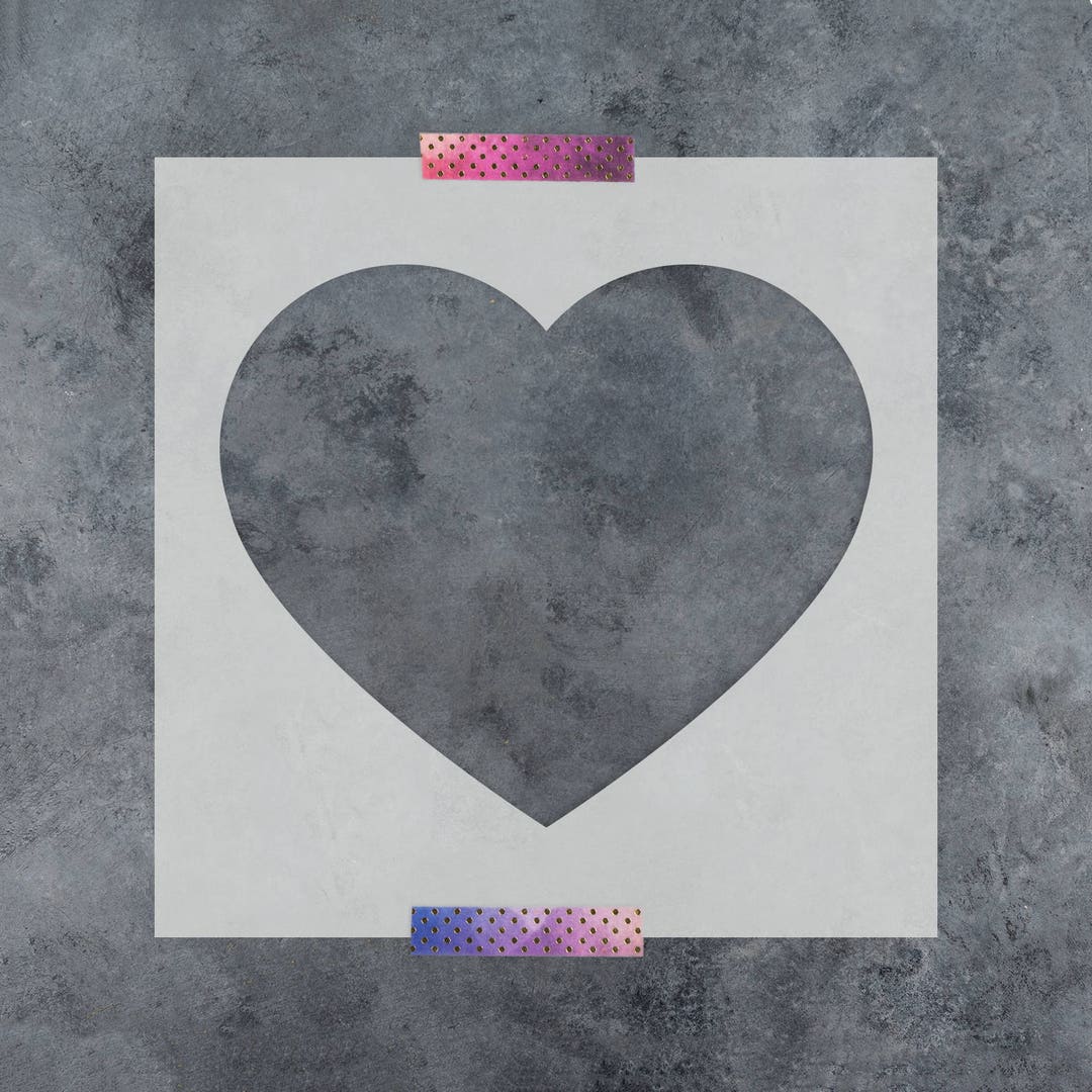Heart Stencil - Crafting Heart Stencil, Large Heart Stencils, Stencil ...