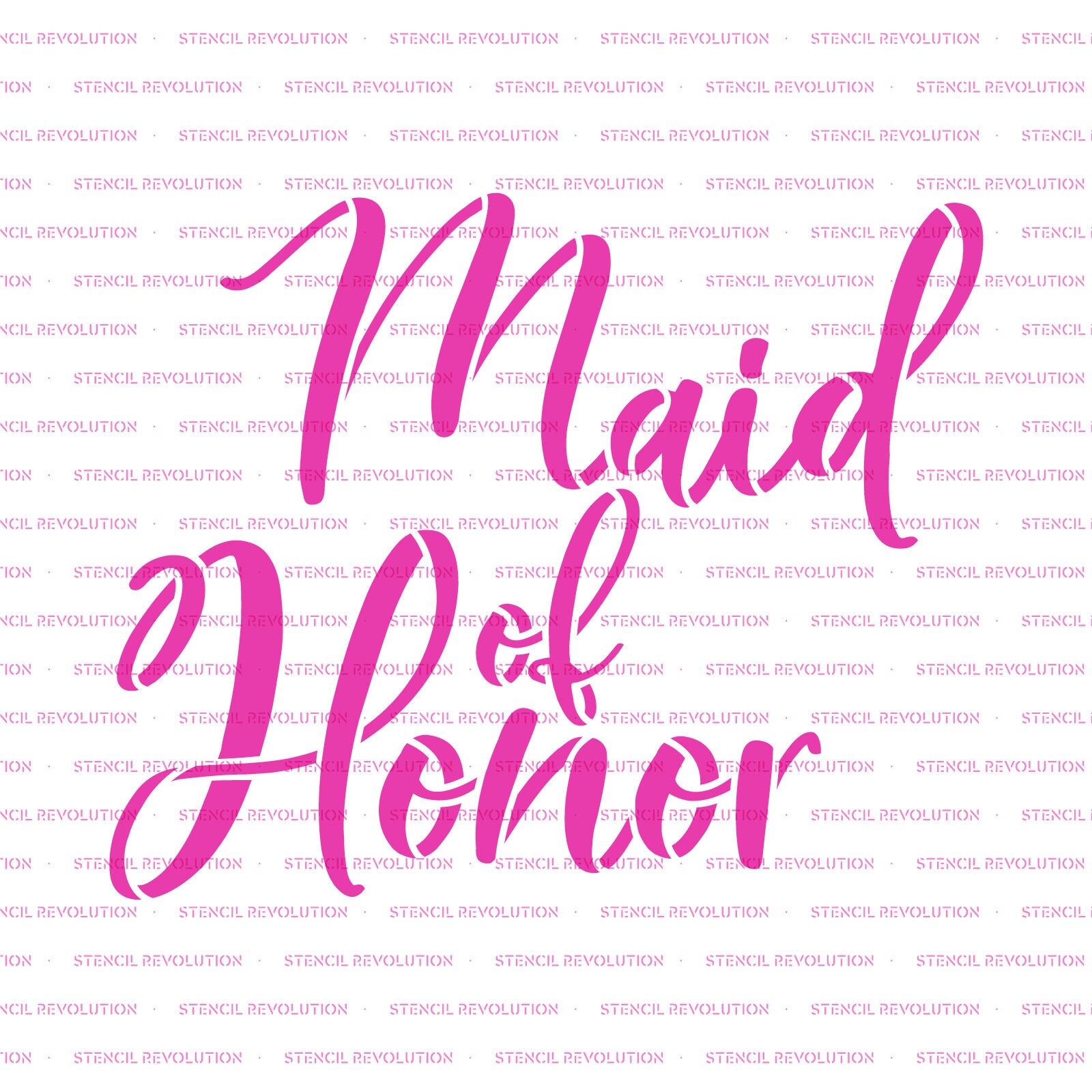 Maid of Honor Stencil for Wedding Sign DIY Crafts Bridal Party ...