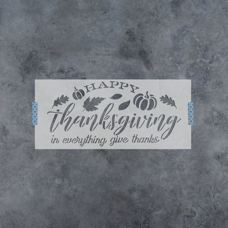 Happy Thanksgiving Give Thanks Stencil Durable & Reusable | Etsy